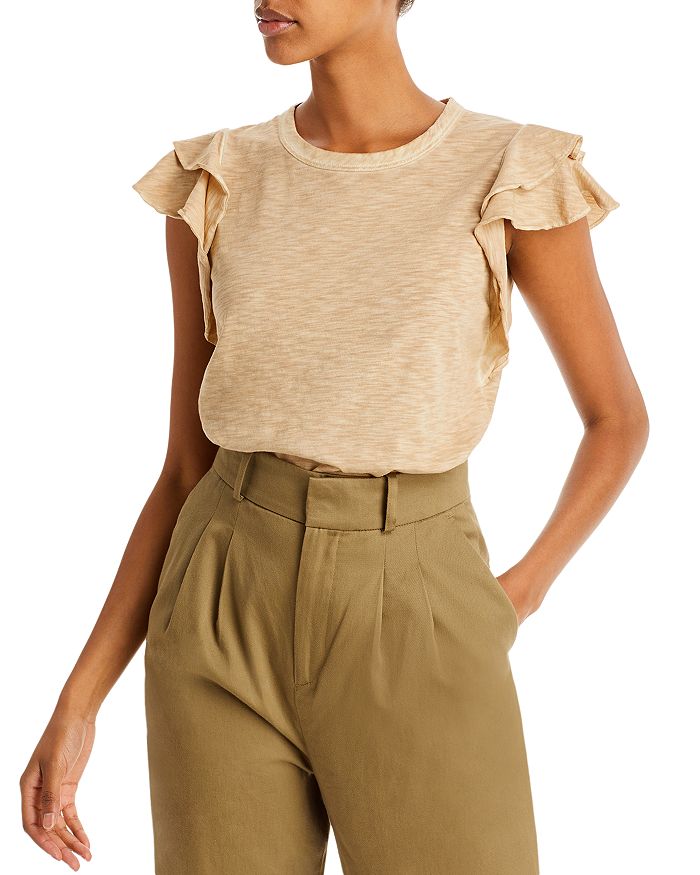 Veronica Beard Akeela Flutter Sleeve Tee | Bloomingdale's