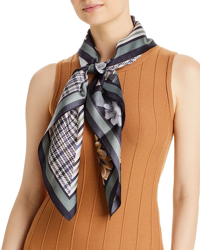 Echo Floral Patch Silk Scarf | Bloomingdale's