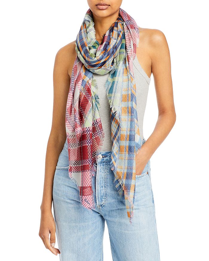 Echo Patched Plaid Wrap | Bloomingdale's