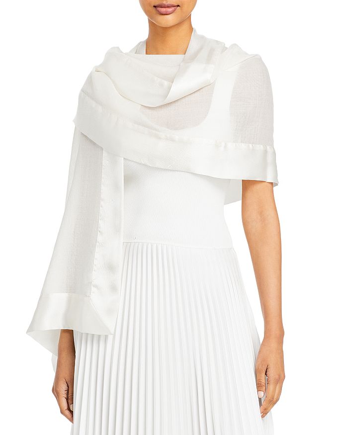 Echo Wool & Silk Border Wrap | Bloomingdale's