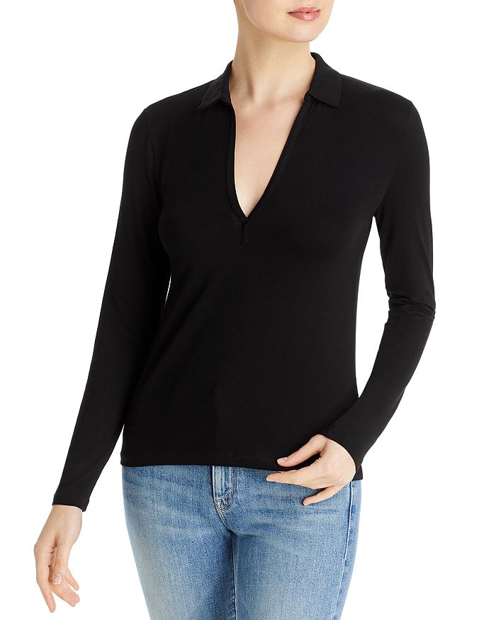 Majestic Filatures Soft Touch Long Sleeve Polo Top | Bloomingdale's
