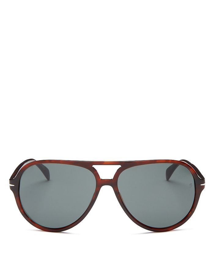 David Beckham Polarized Brow Bar Aviator Sunglasses, 60mm | Bloomingdale's