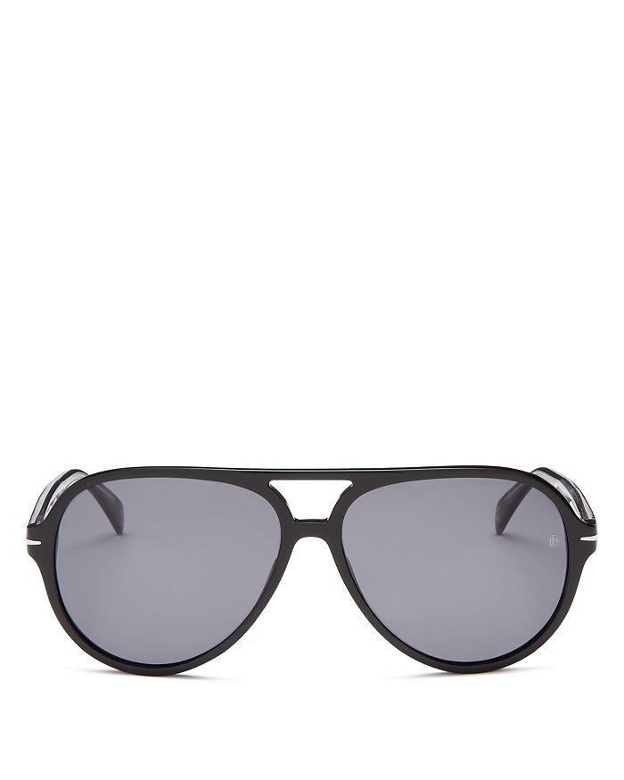 David Beckham Polarized Brow Bar Aviator Sunglasses, 60mm | Bloomingdale's