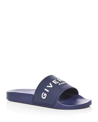 Givenchy Men's Paris Logo Slide Sandals | Bloomingdale's