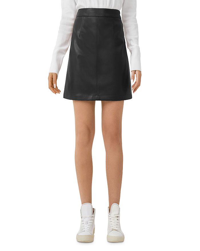 FRENCH CONNECTION Crolenda Faux Leather Mini Skirt | Bloomingdale's