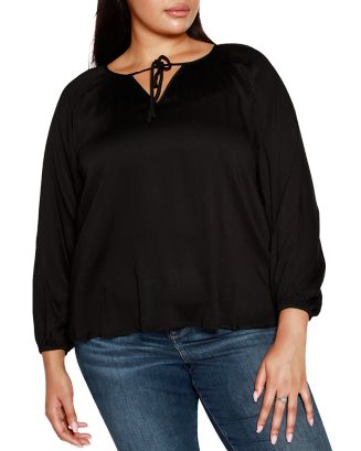 Belldini Plus Blouson Keyhole Top | Bloomingdale's