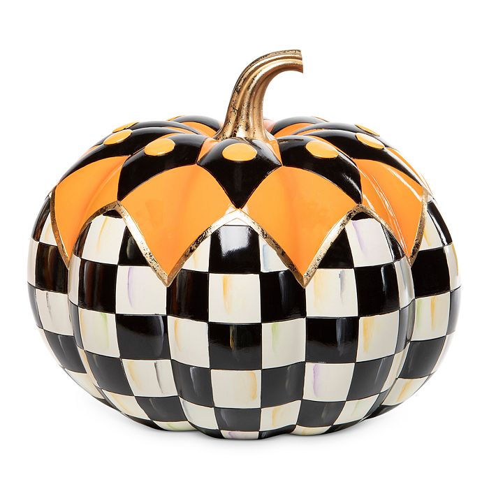 Mackenzie-Childs Boo Courtly Check® Pumpkin | Bloomingdale's