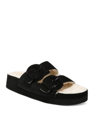Vince Women's Glyn Shearling Slide Sandals | Bloomingdale's
