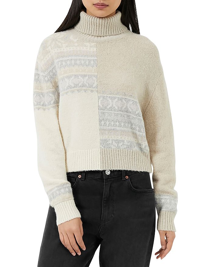 FRENCH CONNECTION Magda Color Blocked Turtleneck Sweater | Bloomingdale's