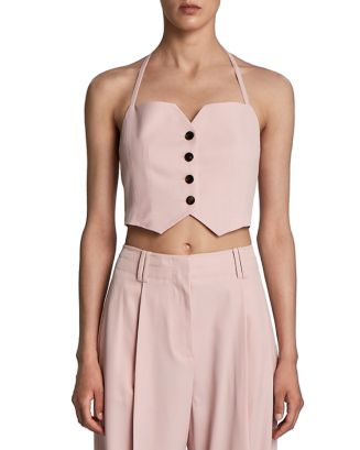 LVIR Button Front Halter Top | Bloomingdale's