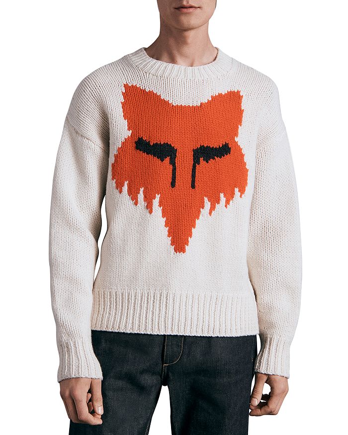 rag & bone Wool Fox Head Relaxed Fit Crewneck Sweater | Bloomingdale's