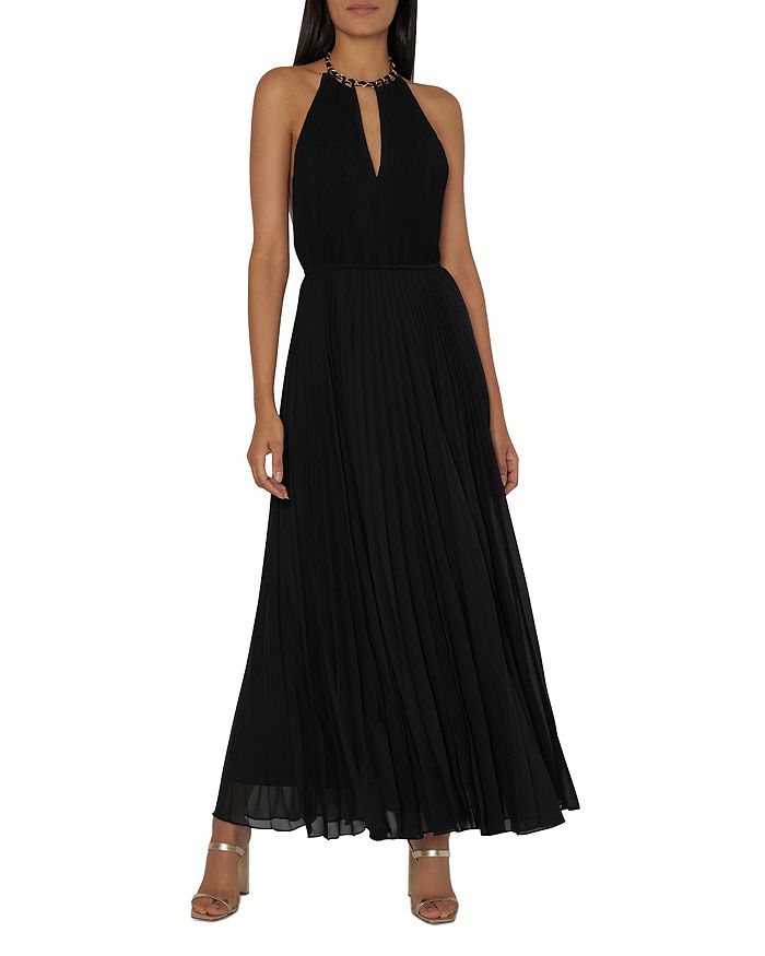 MILLY Kora Pleated Chain Neck Dress | Bloomingdale's