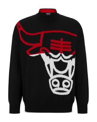 BOSS BOSS Relaxed Fit Chicago Bulls Basketball Sweater | Bloomingdale's