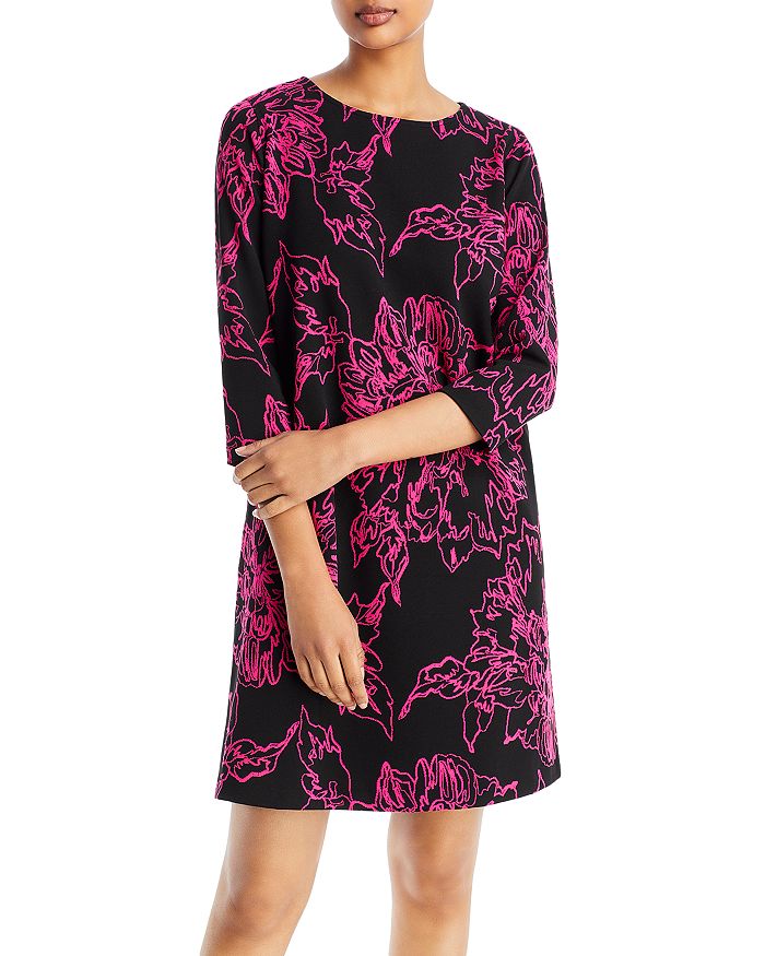 Caroline Rose Floral Knit Dress | Bloomingdale's