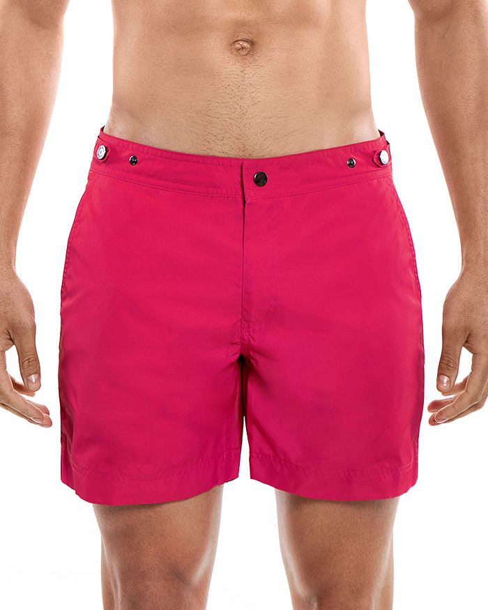 PRINCE & BOND Elvio Solid Color Swim Trunks | Bloomingdale's