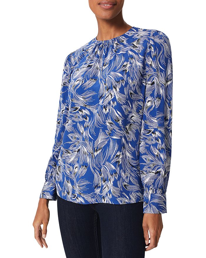 HOBBS LONDON Printed Crewneck Top | Bloomingdale's