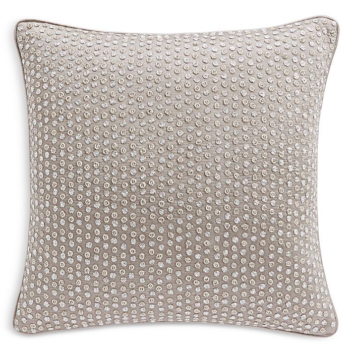 Hudson Park Collection Taupe Decorative Pillow, 16" x 16" - 100% ...