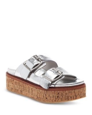 Silver Platform Sandals for Women - Bloomingdale's