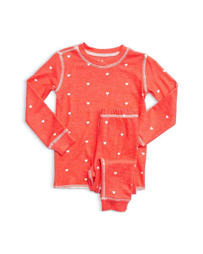 PJ Salvage Unisex Heart Print Pajama Set - Little Kid, Big Kid ...