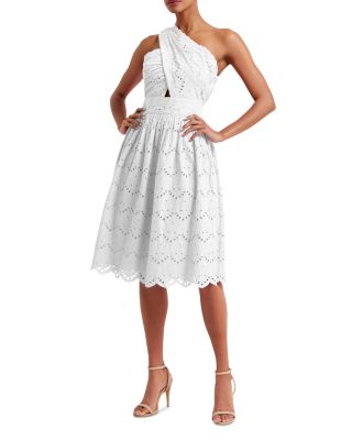 FRENCH CONNECTION FRENH CONNECTION Appelona Cotton One Shoulder Eyelet ...