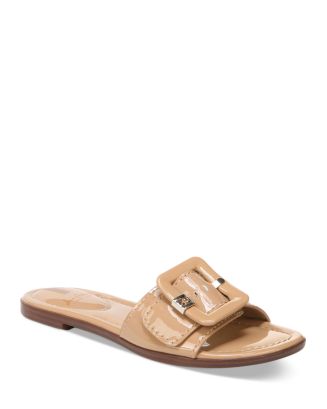 Sam Edelman Women's Gaige Emblem Buckle Slide Sandals | Bloomingdale's