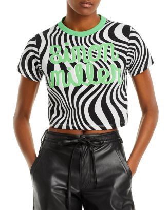 SIMON MILLER Clank Cropped Logo Tee | Bloomingdale's