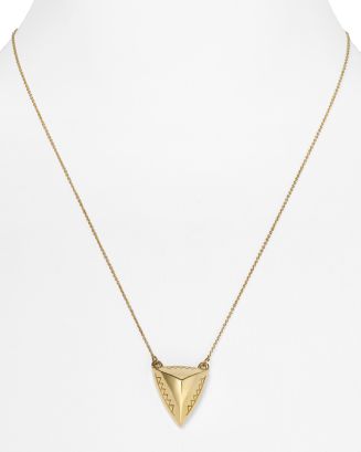 House of Harlow 1960 Engraved Pyramid Pendant Necklace, 18 ...
