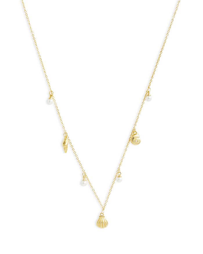 AQUA Shell Charm Necklace, 16" - 100% Exclusive | Bloomingdale's