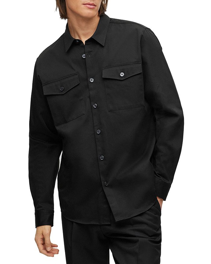BOSS Nathan Relaxed Fit Long Sleeve Button Front Shirt | Bloomingdale's