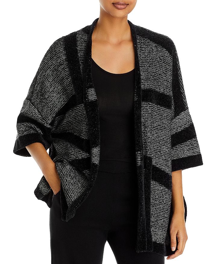 &BASICS Jacquard Open Poncho | Bloomingdale's