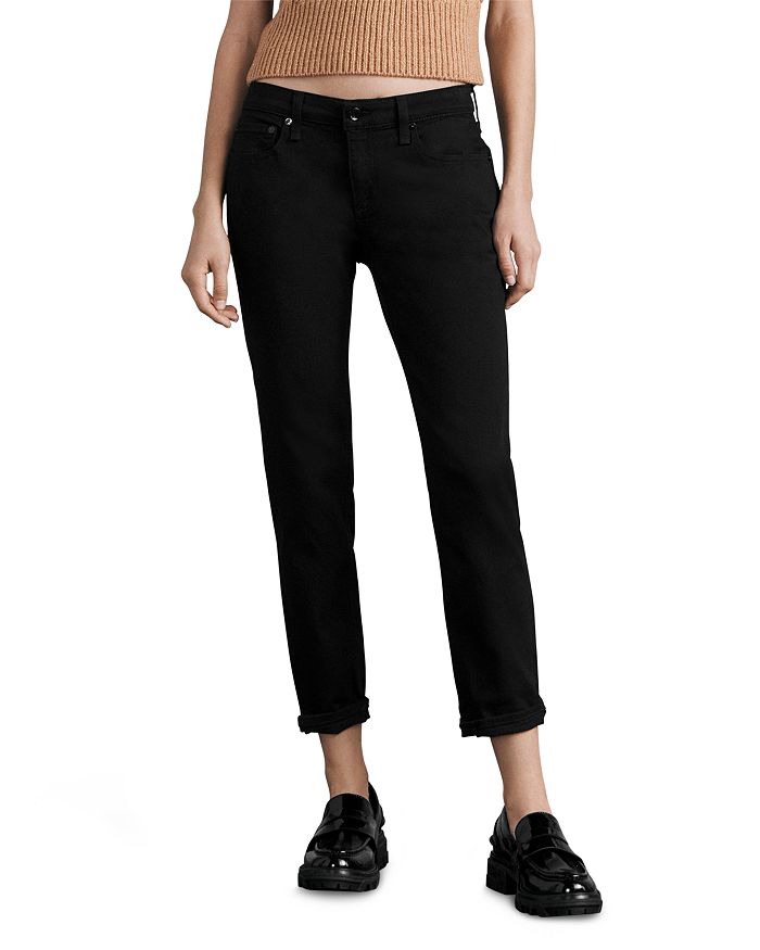 rag & bone Dre Low Rise Ankle Slim Boyfriend Jeans in Black ...