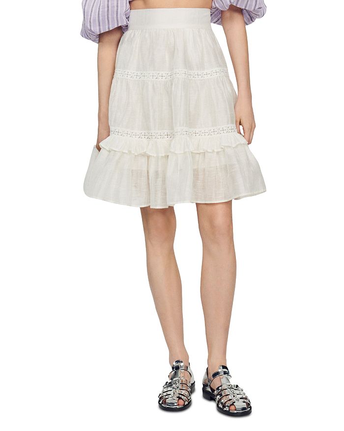 Sandro Ritz Tiered Ruffled Skirt | Bloomingdale's