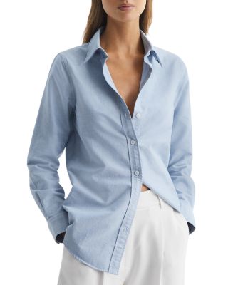 REISS Allie Cotton Oxford Shirt | Bloomingdale's Women