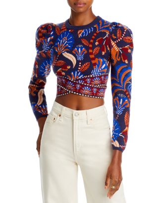 FARM Rio Nature Beauty Knit Crop Top | Bloomingdale's