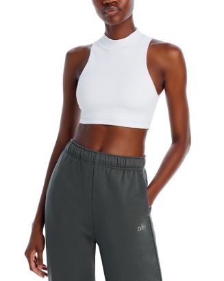 Alo Yoga Goddess Ribbed Cropped Dynamite Tank Top | Bloomingdale's