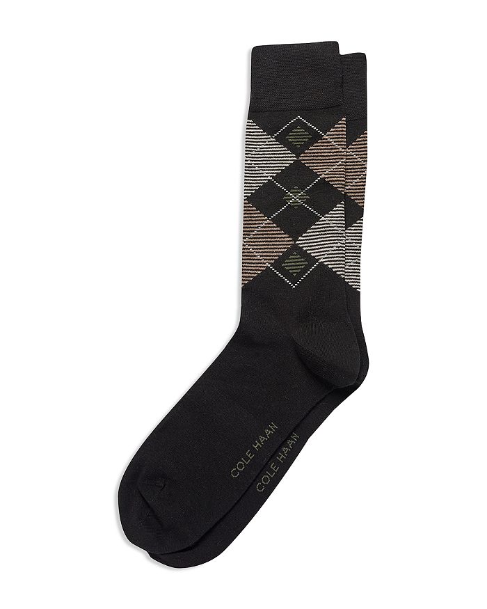 Cole Haan Cotton Blend Argyle Dress Crew Socks | Bloomingdale's