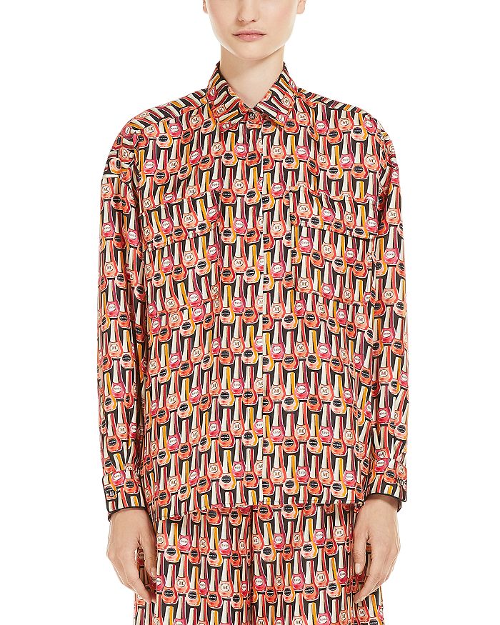 Max Mara Taro Silk Twill Shirt | Bloomingdale's