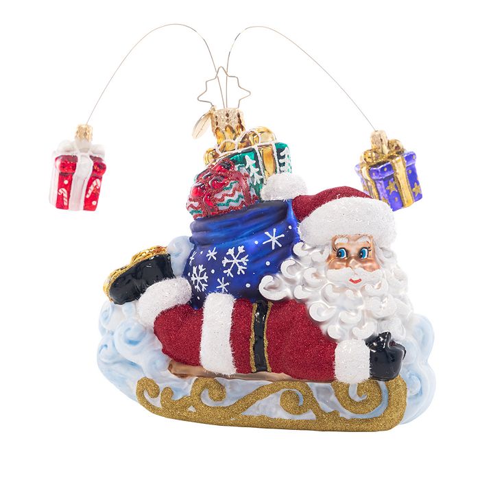Christopher Radko Snow Sliding Santa Ornament | Bloomingdale's