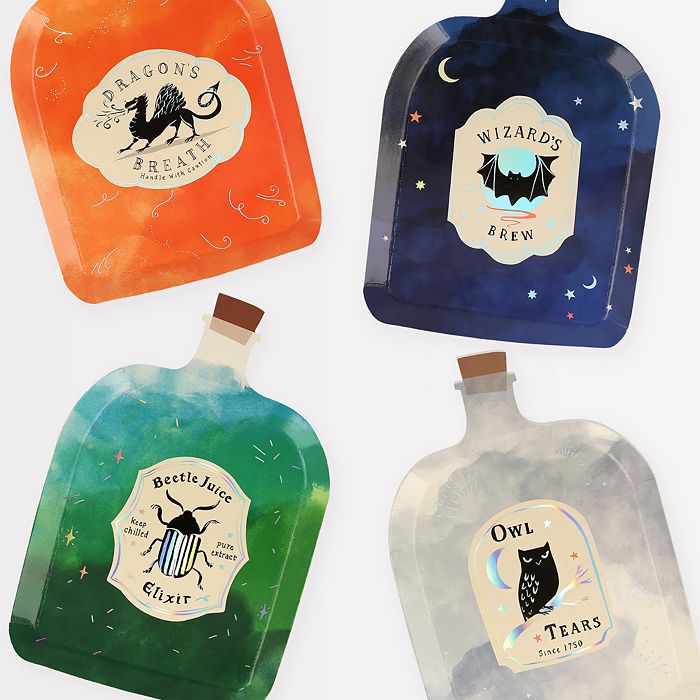 Meri Meri Making Magic Potion Bottle Plates, Pack of 8 | Bloomingdale's