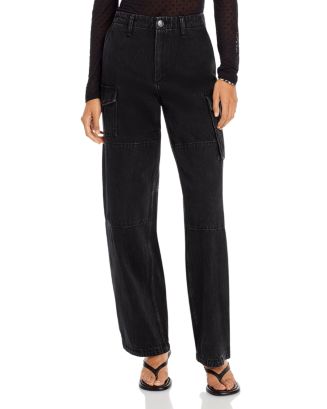 rag & bone Featherweight Nora Cargo High Rise Straight Jeans in Roya ...