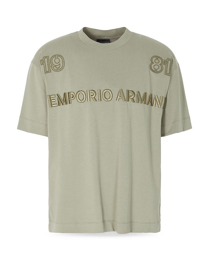 Emporio Armani Logo Embroidered Tee | Bloomingdale's