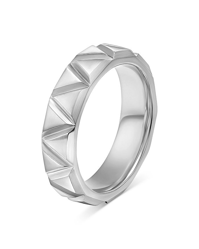 David Yurman Men's Faceted Triangle Band Ring in Sterling Silver ...
