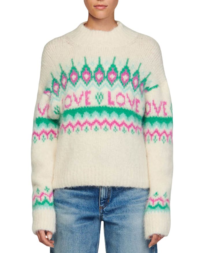 Sandro Lover Mock Neck Sweater | Bloomingdale's