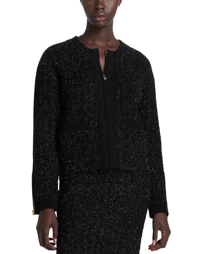 St. John Textured Sparkle Knit Jacket | Bloomingdale's