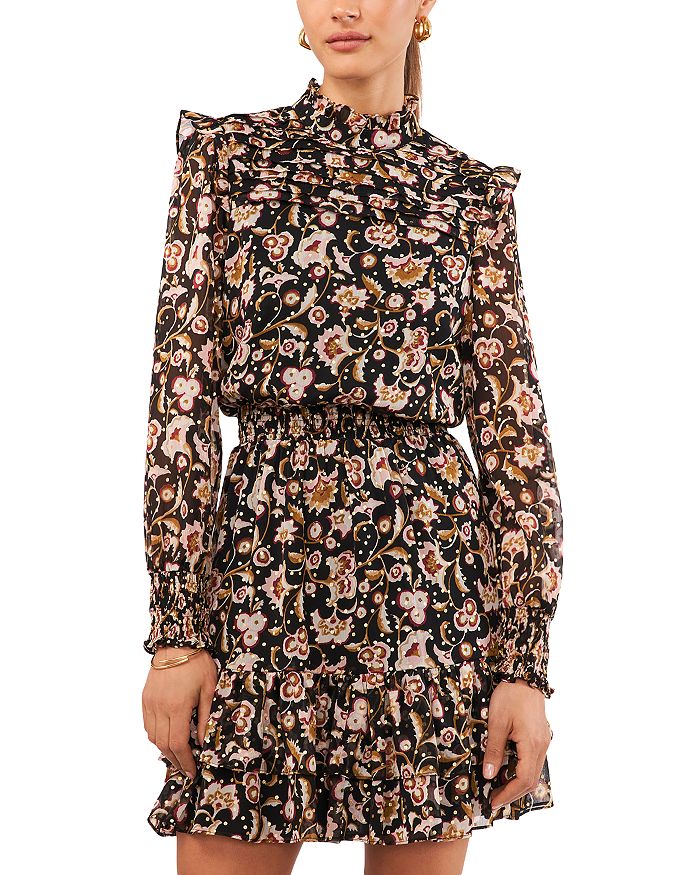 1.STATE Ruffled Fit and Flare Dress | Bloomingdale's