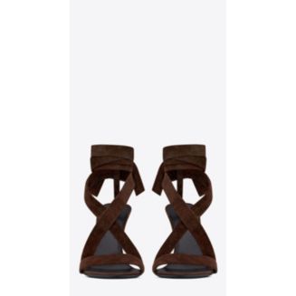 SAINT LAURENT Women's Deva Sandals in Suede | Bloomingdale's