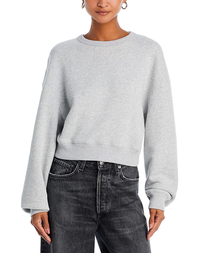 rag & bone Vintage Inspired Terry Cropped Sweatshirt | Bloomingdale's