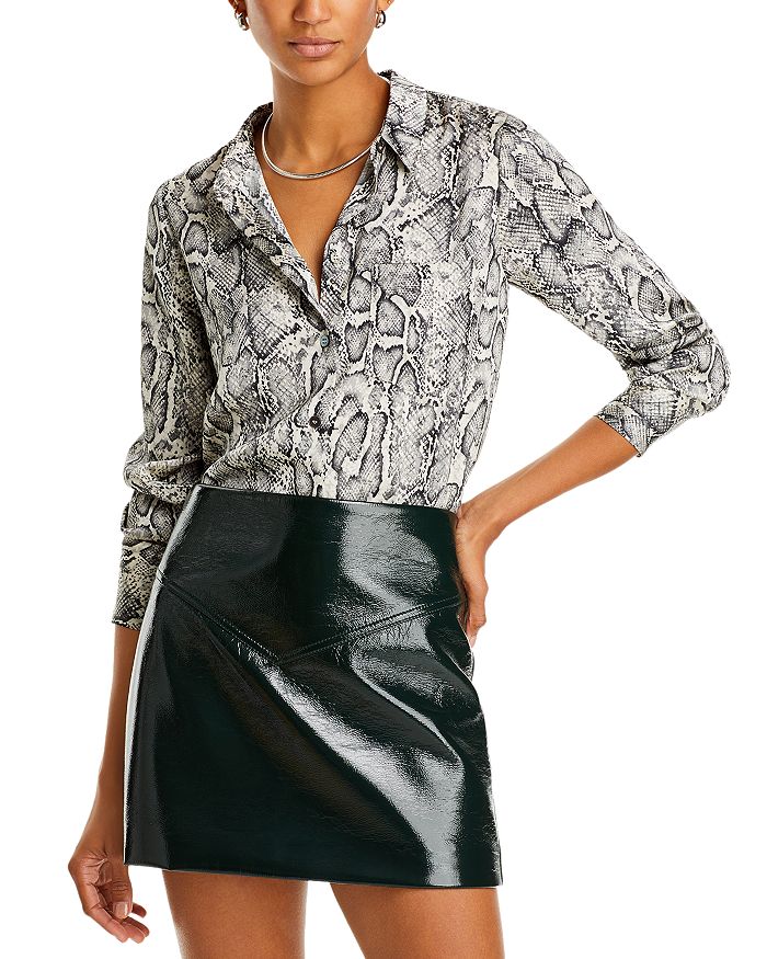 AQUA Button Front Blouse - 100% Exclusive | Bloomingdale's