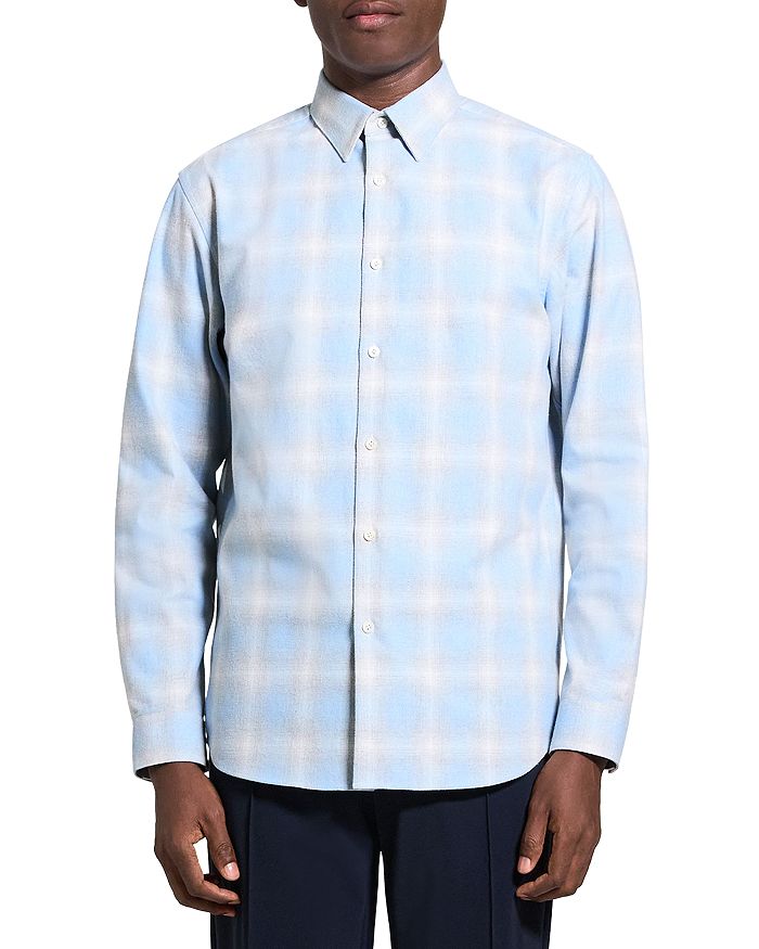 Theory Irving Fade Flannel Long Sleeve Shirt | Bloomingdale's