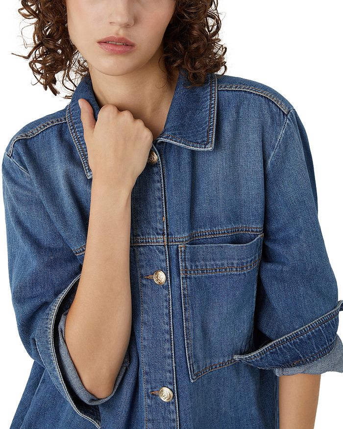 Marella Indio Cotton Denin Shirt | Bloomingdale's